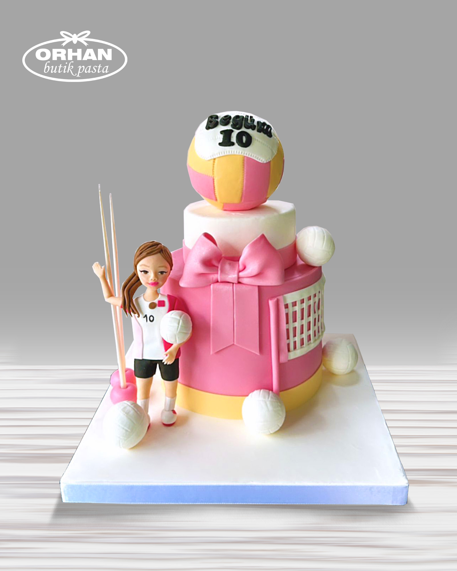 Voleybol Temalı Doğum Günü Pastası